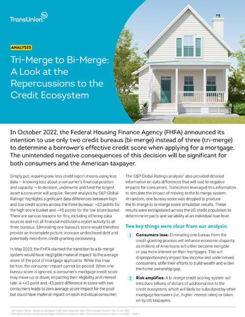 Tri-Merge to Bi-Merge: A Look at the Repercussions to the Credit ...